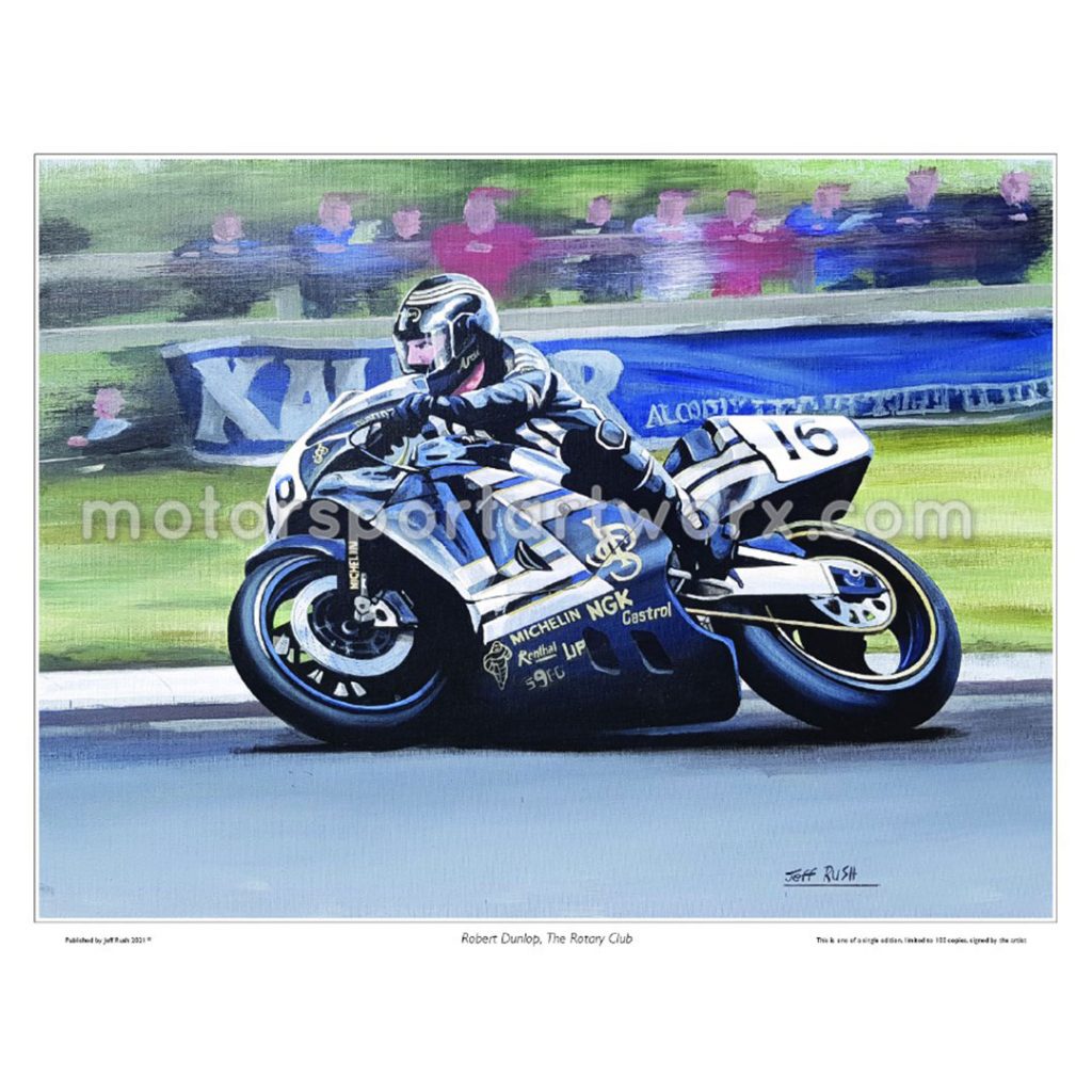 Robert Dunlop Rotary Norton limited edition print poster by Jeff Rush ...